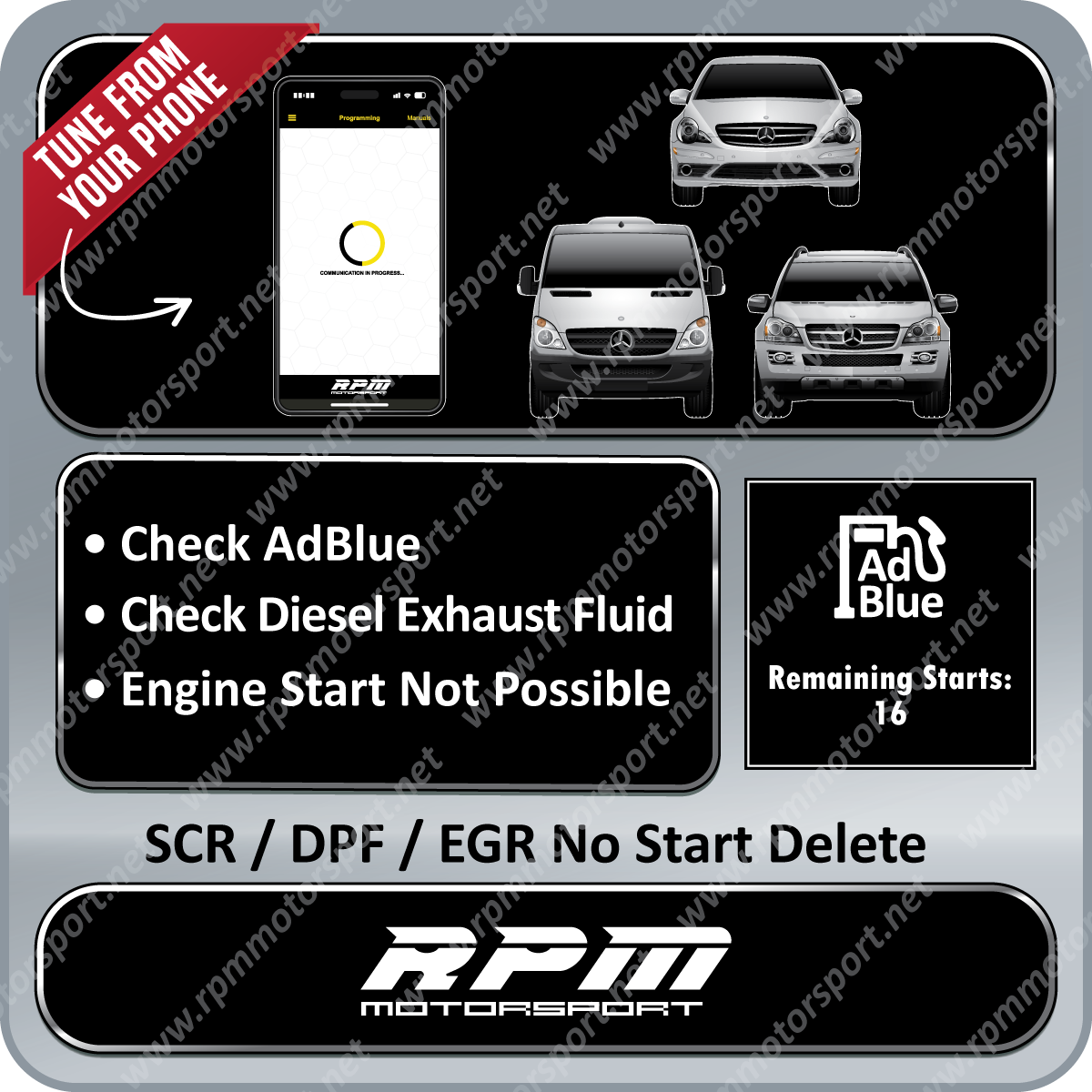 Mercedes Benz SCR / DPF / EGR Delete (EDC16CP31) Years 2003 to 2012 ...