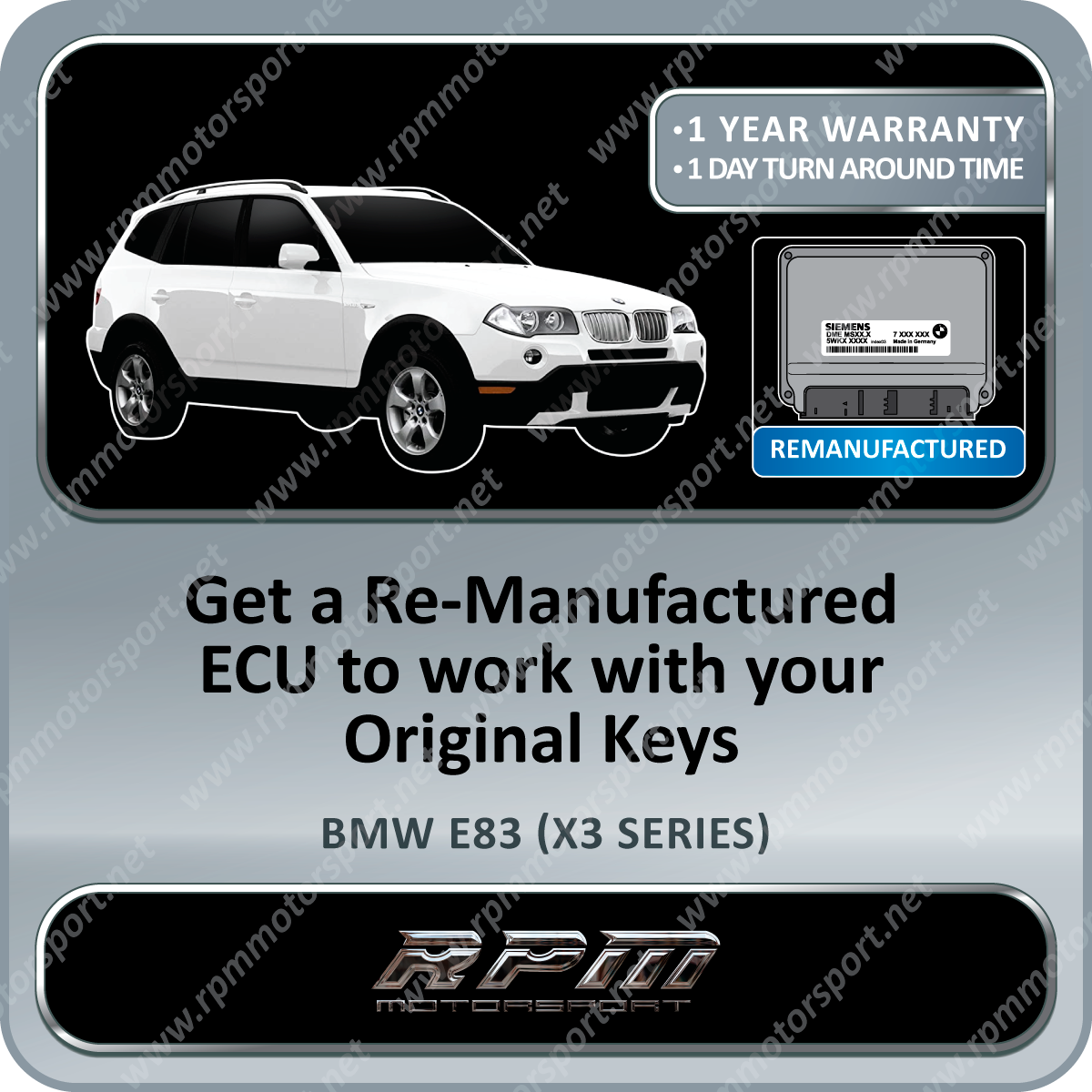BMW E83 (X3 Series) MS45.1 MS45.0 Remanufactured ECU 02/2003 to 07/200 — Rpm Motorsport Canada