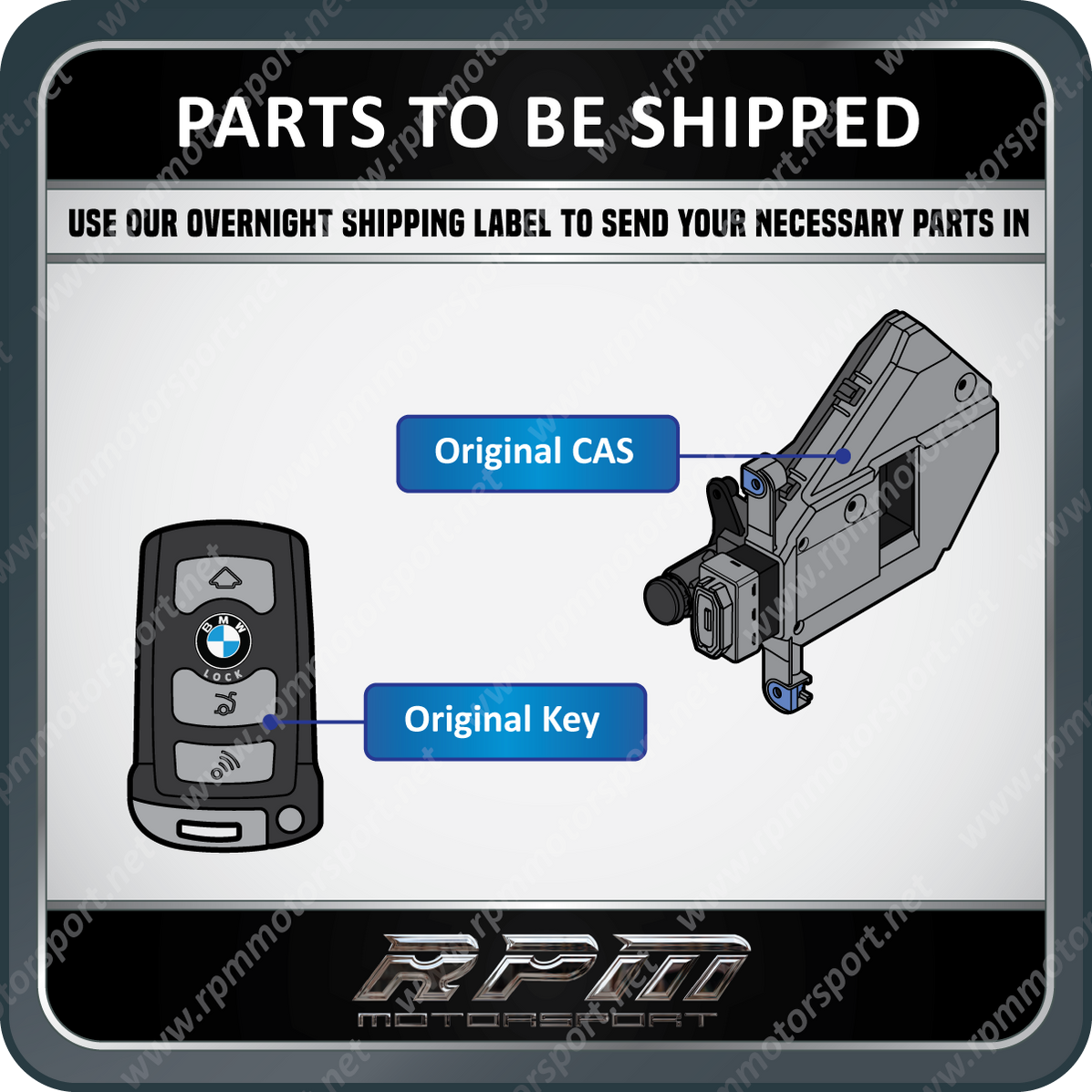 BMW E65 745i 750i 760i 2001 to 2008 Remote Key Set (2 Keys) — Rpm ...