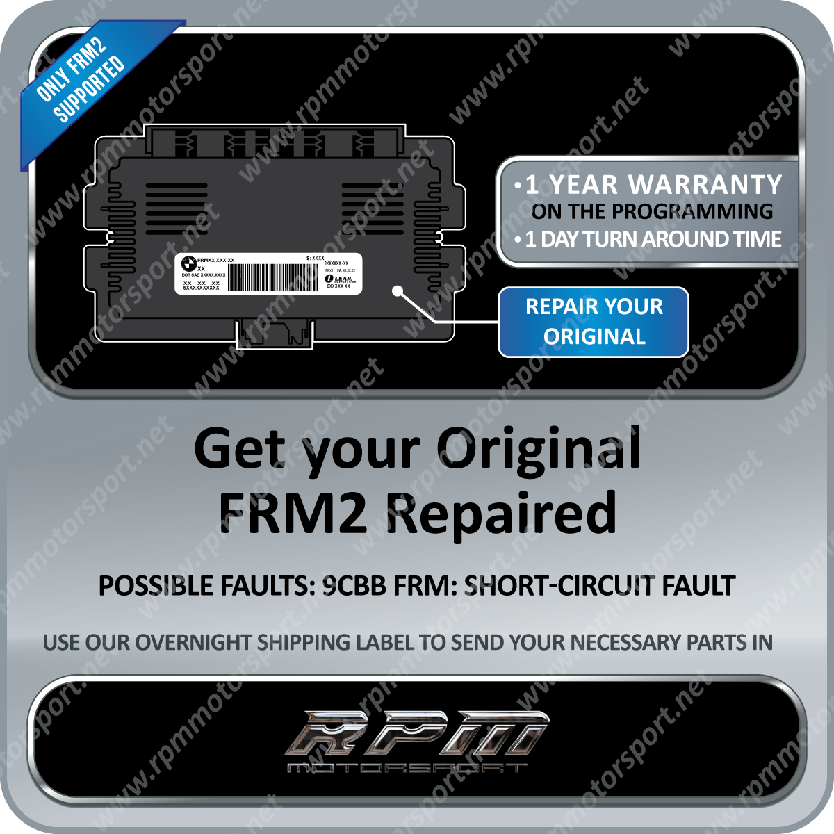 BMW / MINI FRM2 (Footwell Module 2) 9CBB Short-circuit fault Repair Se ...