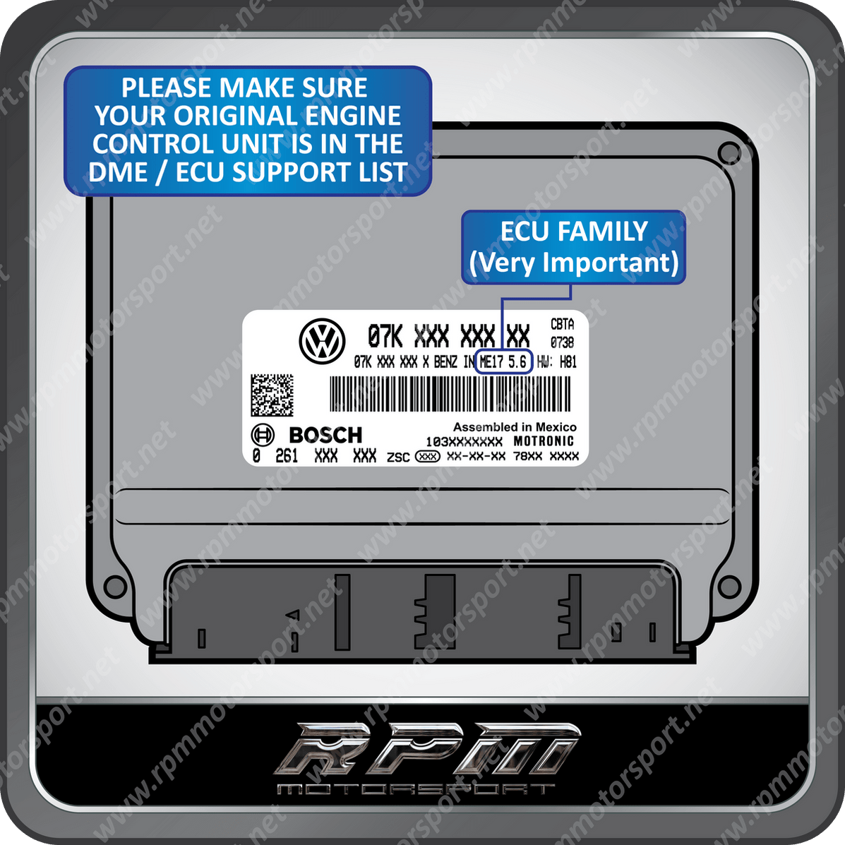 VW Used ECU Replacement Programming ME17.5.6 — Rpm Motorsport Canada